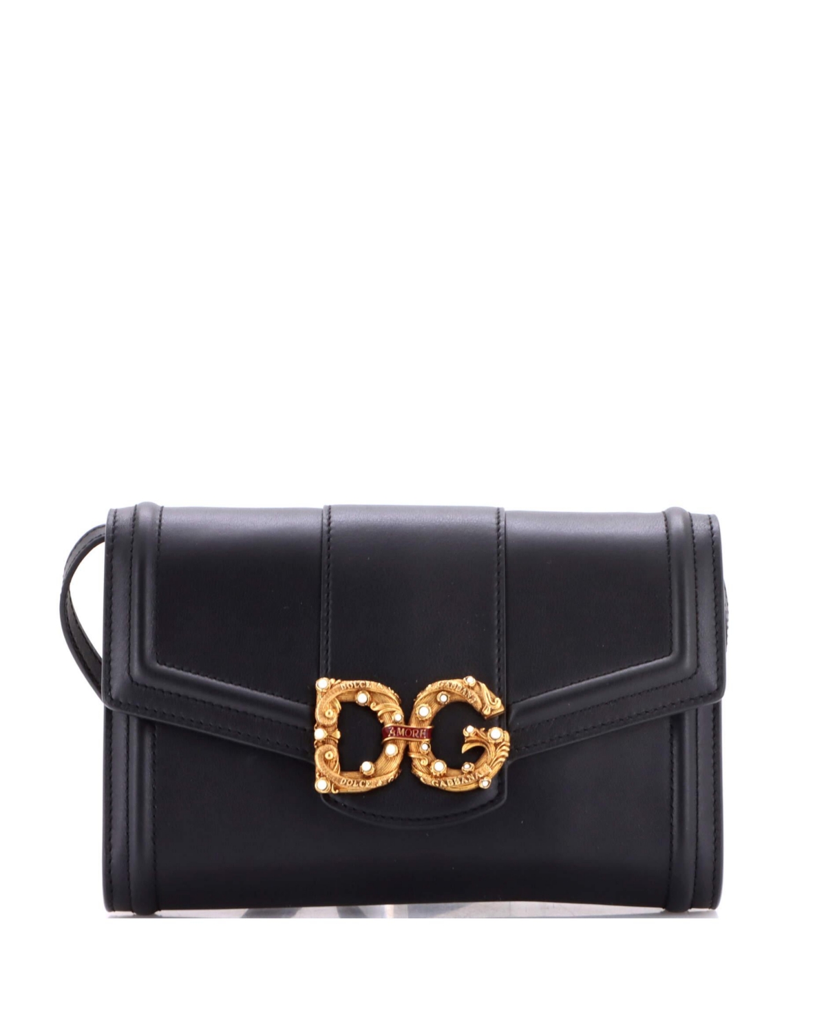 Click here for Pre-Owned Dolce & Gabbana Dg Amore Clutch Leather... prices