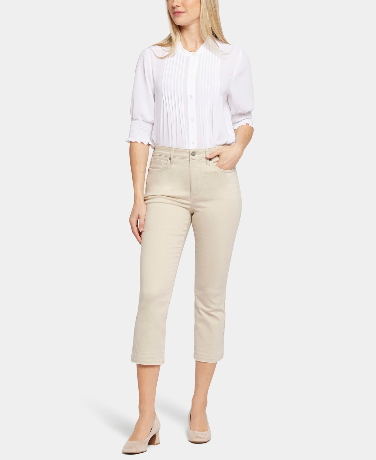 Click here for Nydj Petite Chloe Pull-On Capri Jeans - Feather prices