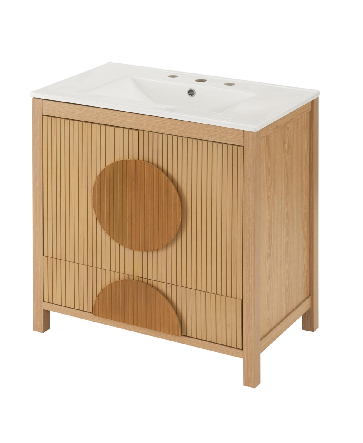 Click here for Busdays 30 Inch Fluted Bathroom Vanity with Sink F... prices