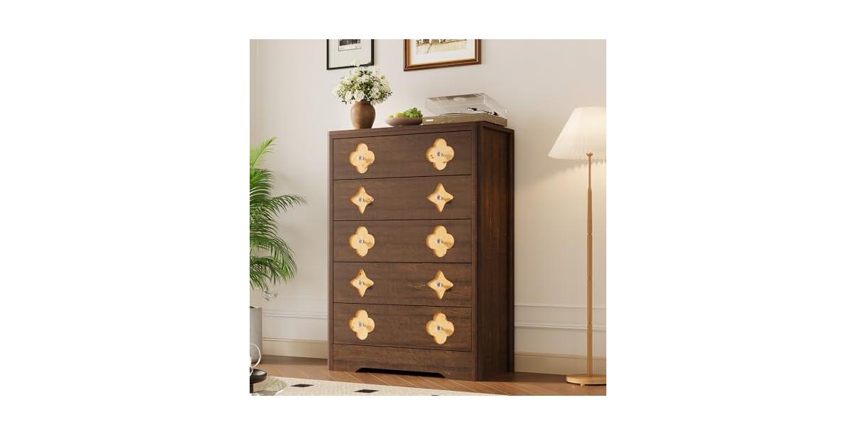 Click here for gaomon 5 Drawer Tall Dresser for Bedroom  Boho Che... prices