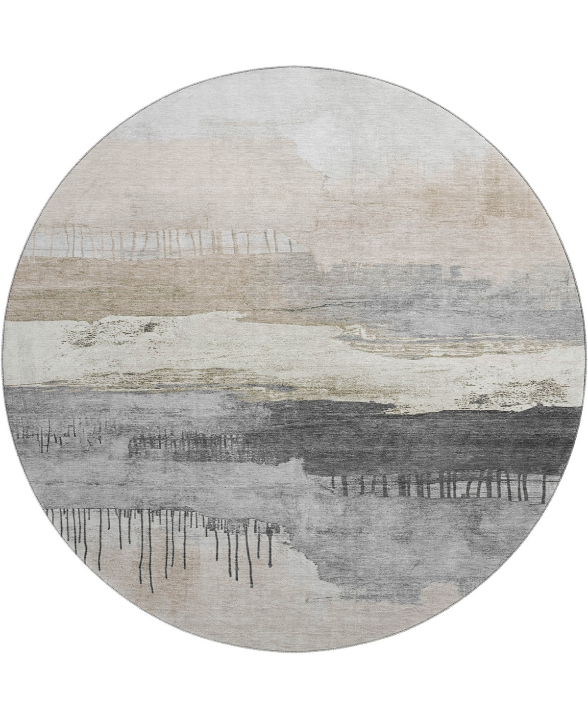 Click here for Addison Mayfield AMF1880 8 x 8 Round Area Rug - Iv... prices
