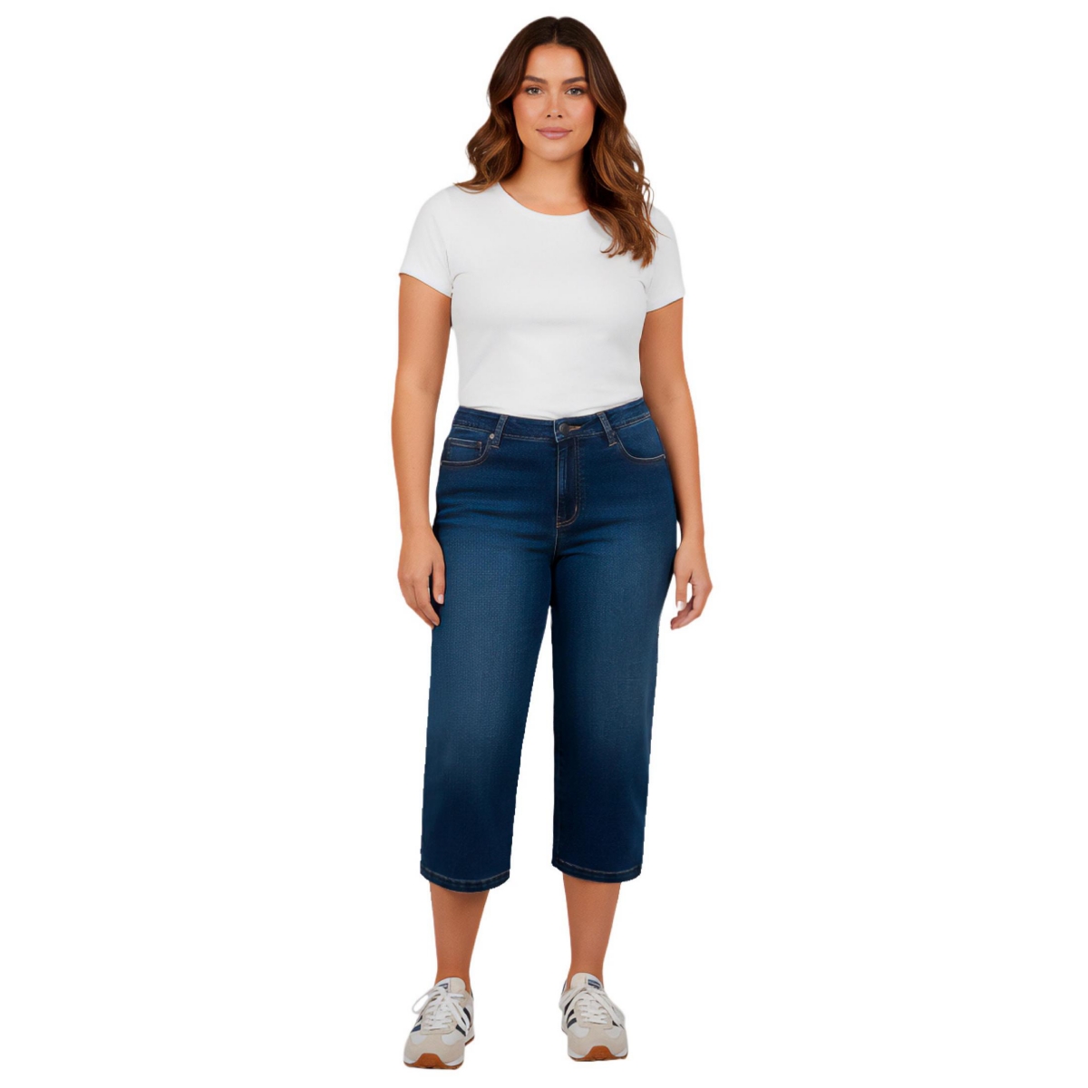 Click here for Avenue Womens Butter Denim Straight Crop - Dark Bl... prices