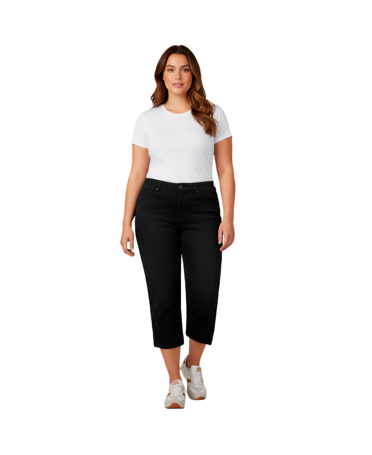 Click here for Avenue Womens Butter Denim Straight Crop - Black prices