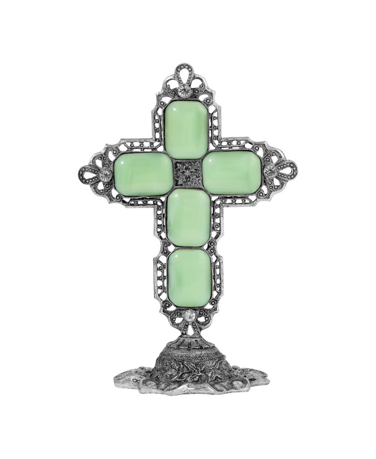 Click here for Symbols of Faith Pewter Green Octagon Cross Plaque... prices