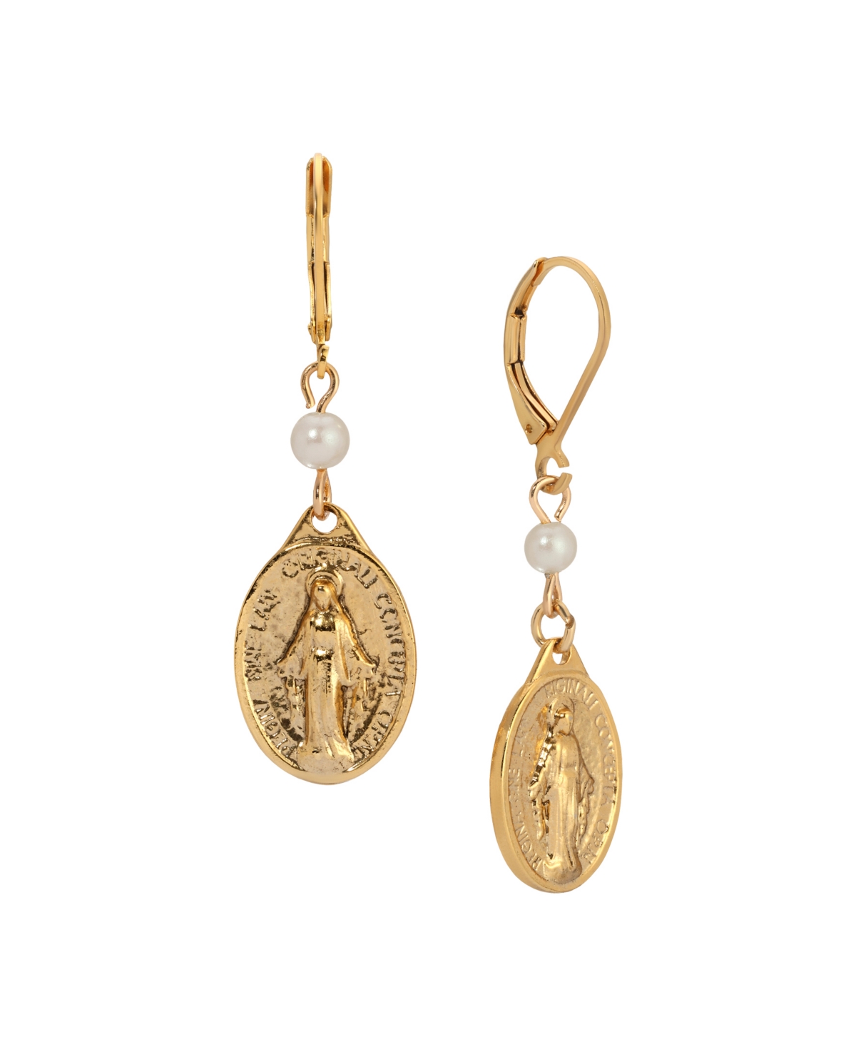 Click here for Symbols of Faith Gold Tone Oval Miraculous Medal C... prices