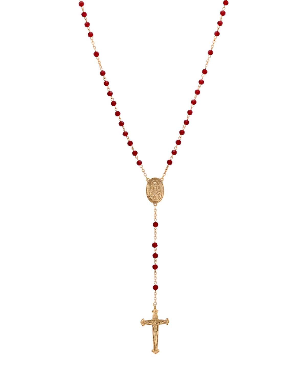 Click here for Symbols of Faith Gold-Tone Red Bead Our Lady of Gu... prices