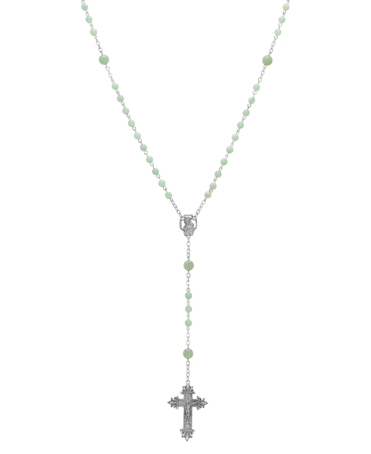 Click here for Symbols of Faith Silver-tone Dark Red Beaded Cruci... prices