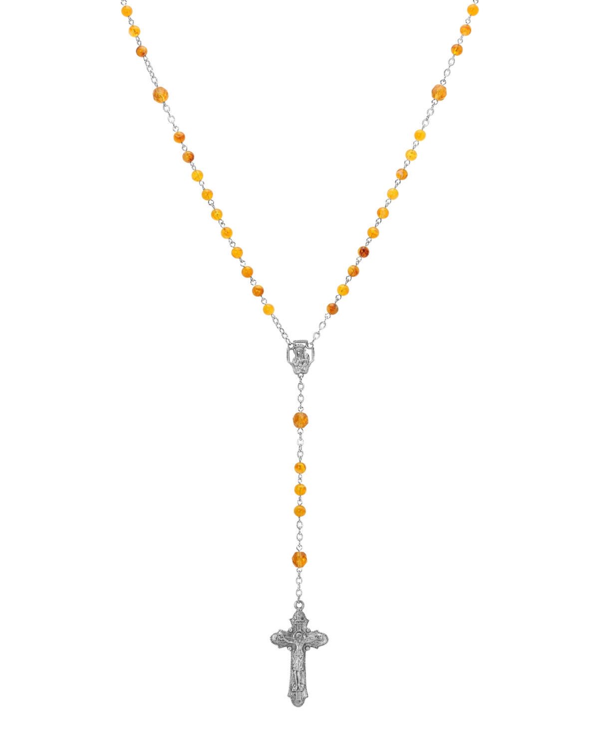 Click here for Symbols of Faith Silver-tone Dark Red Beaded Cruci... prices