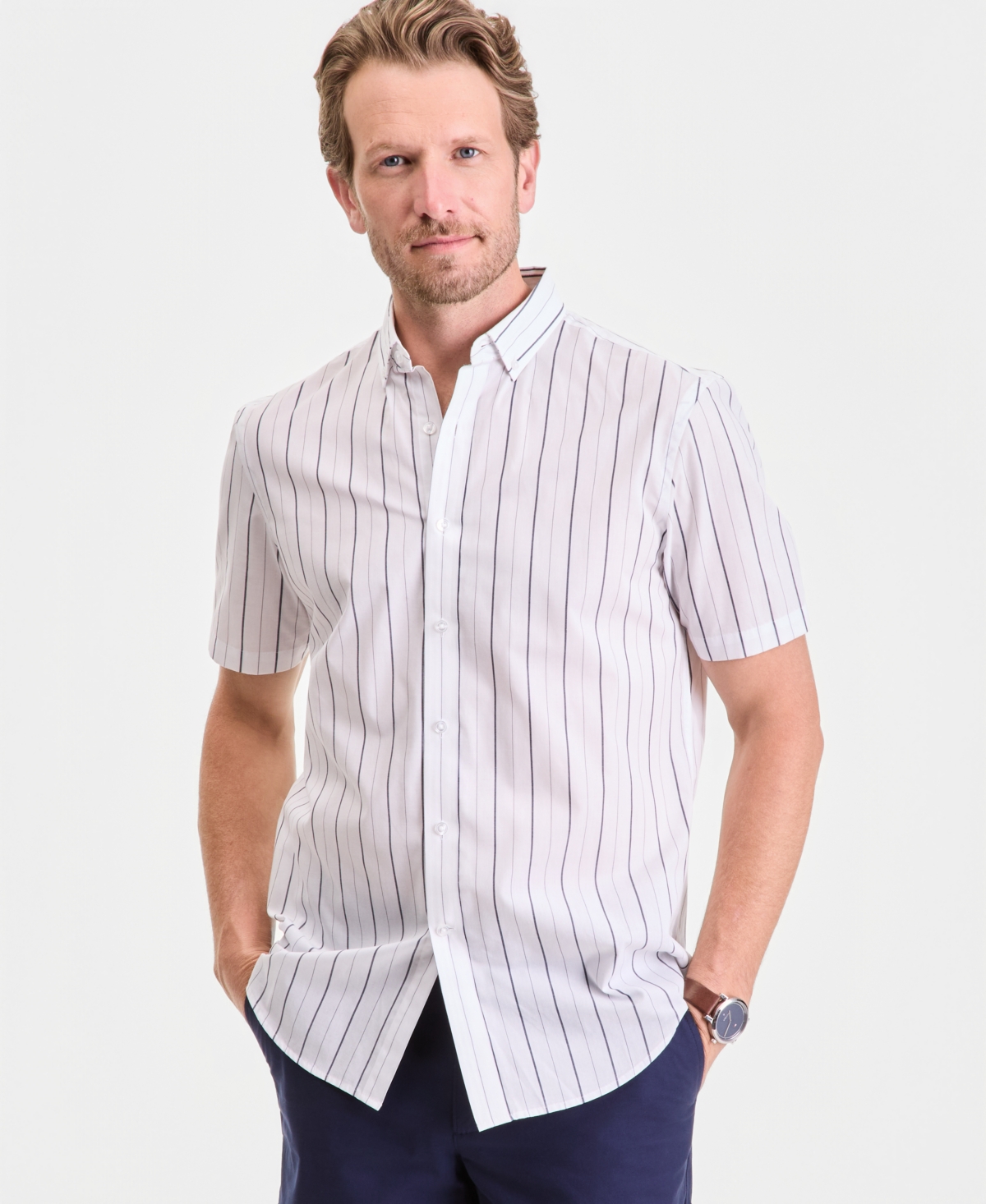 Click here for Club Room Mens Printed Short-Sleeve Shirt  Macys E... prices