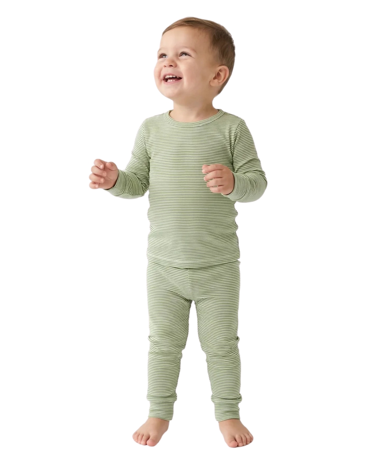 Click here for Motette Toddler Boys Evergreen Stripe Pajama Set -... prices