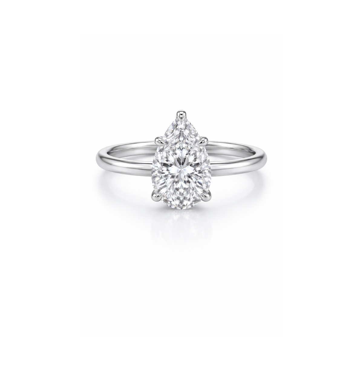 Click here for Dloria 2 ct. Pear-Cut Moissanite VVS1 Ring in Gold... prices