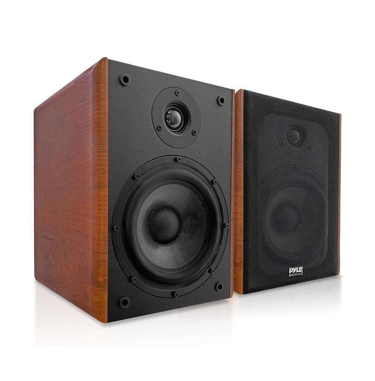 Click here for Pyle Home Theater Wooden Bookshelf Speakers - Brow... prices