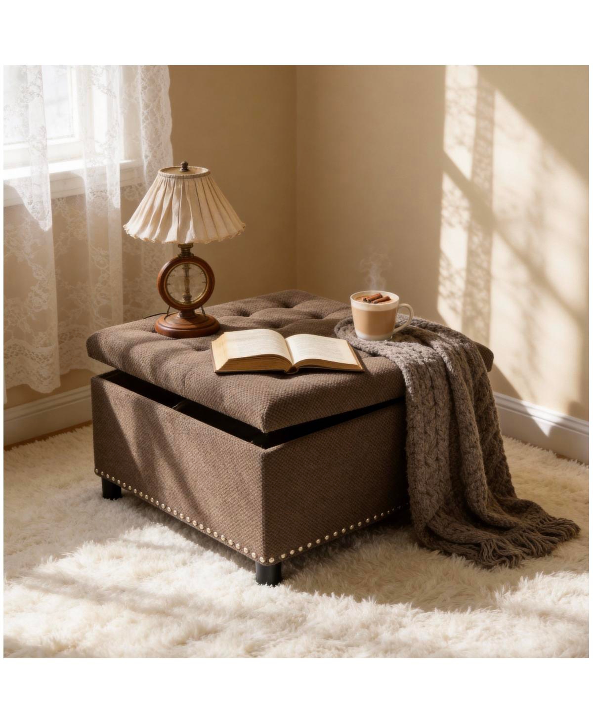 Click here for Streamdale Furniture Tufted Storage Ottoman - Coff... prices