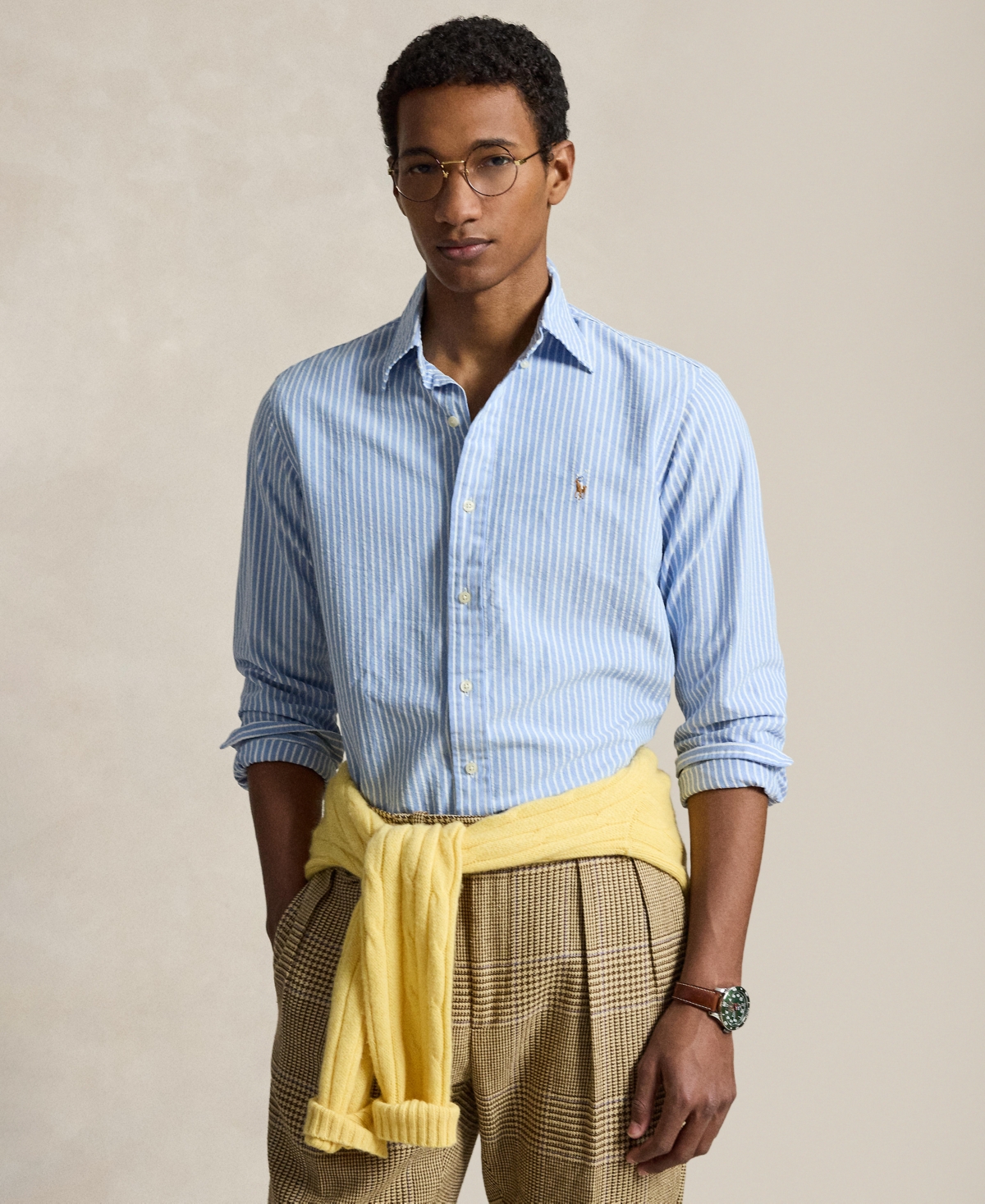 Click here for Polo Ralph Lauren Mens The Iconic Mesh Shirt - Blu... prices