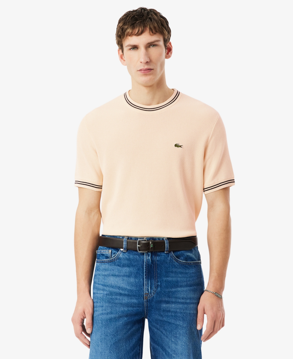 Click here for Lacoste Mens Classic-Fit Crewneck Sweater - Nature prices
