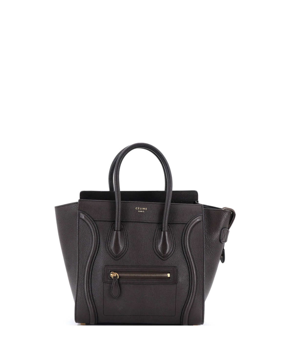 Click here for Pre-Owned Celine Micro Luggage Bag Grainy Leather... prices