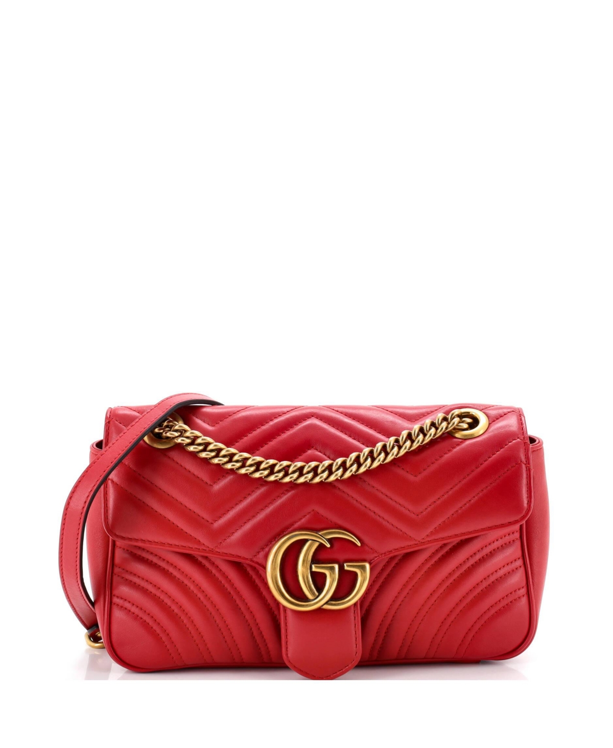 Click here for Pre-Owned Gucci Small Gg Marmont Flap Bag Matelass... prices