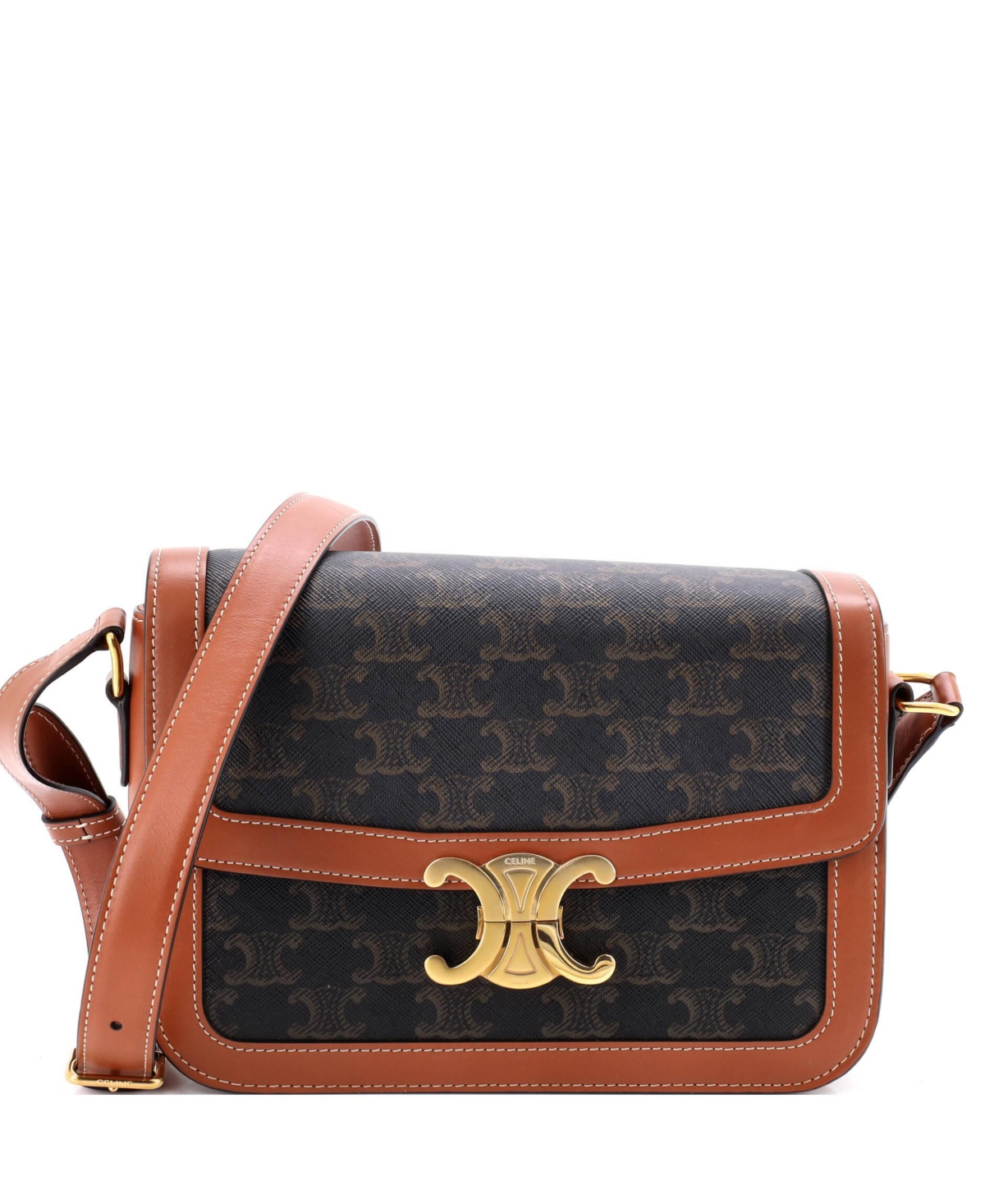 Click here for Pre-Owned Celine Medium Triomphe Shoulder Bag Trio... prices