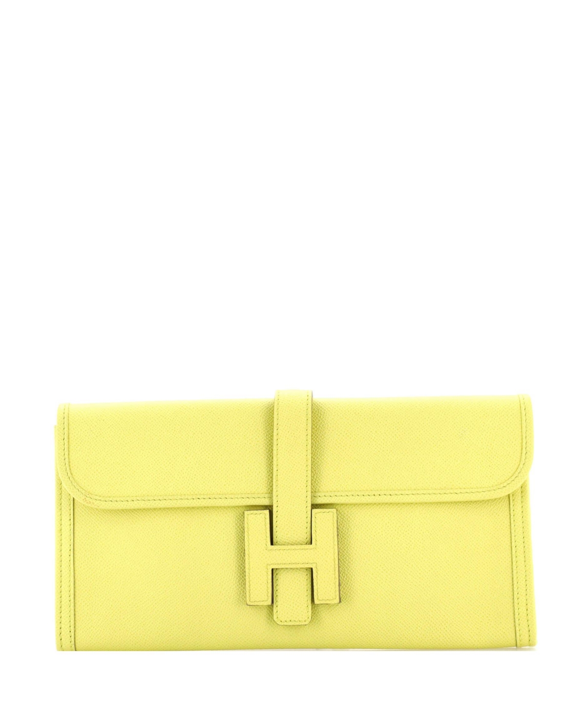 Click here for Pre-Owned HERMES Pm Jige Clutch Epsom - Yellow prices