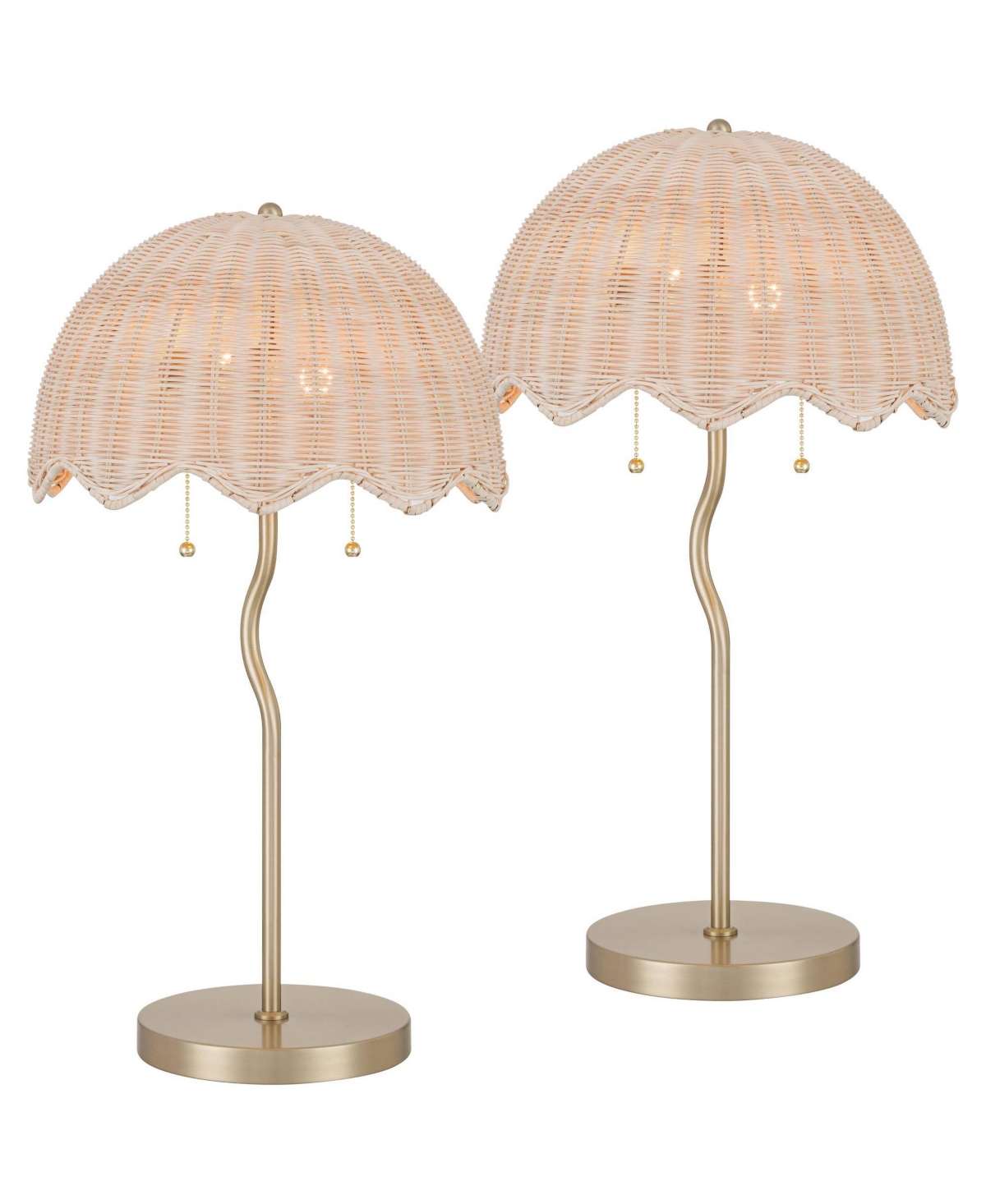 Click here for Possini Euro Design Brella 24 1/4H Rattan 2-Light... prices