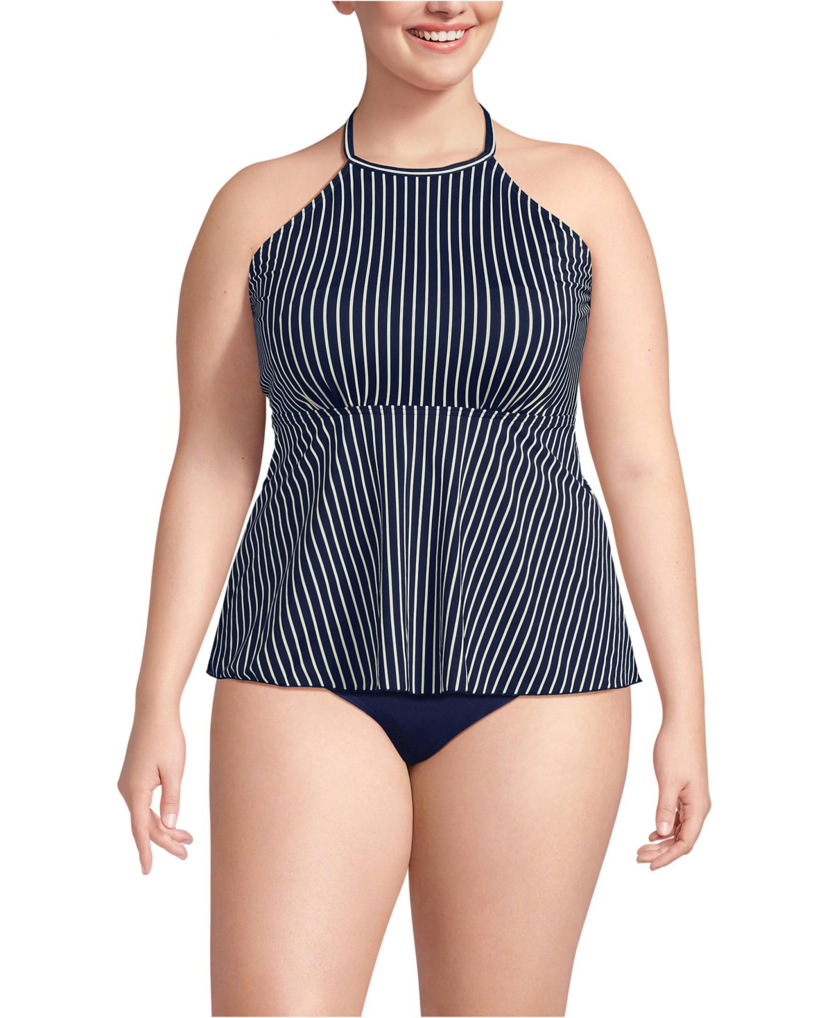 Click here for Lands End Plus Size Flutter High Neck Halter Tanki... prices