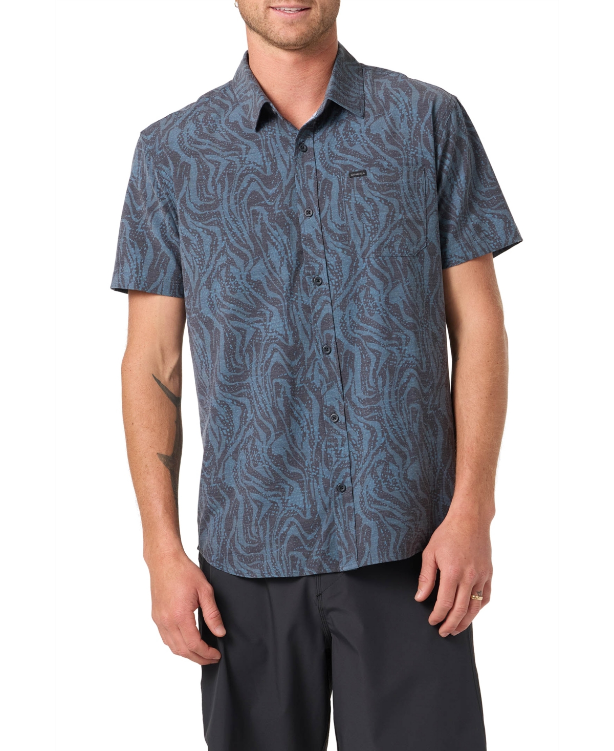 Click here for ONeill Mens Short-Sleeve Button-Up Shirt - Dark Sh... prices