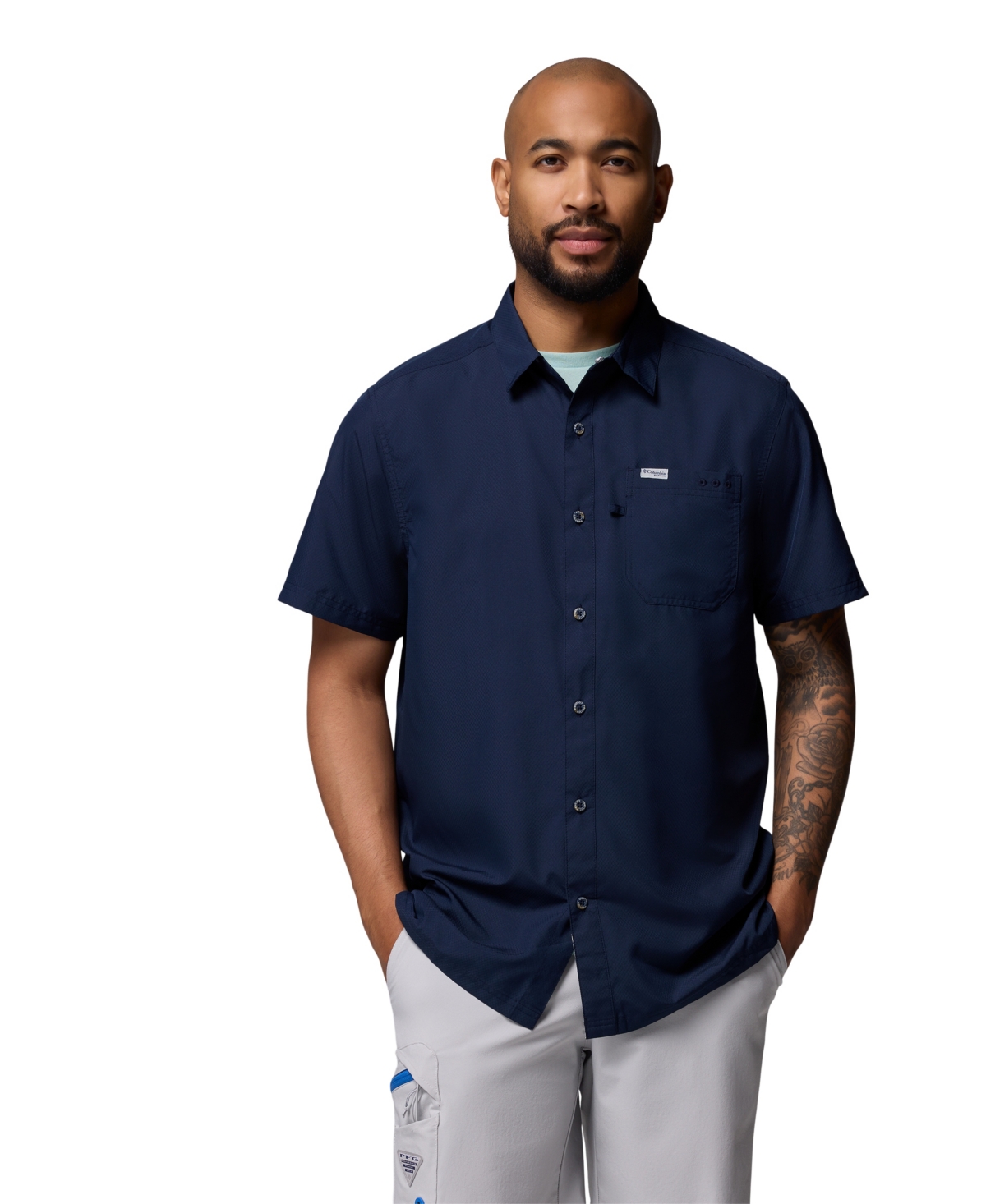 Click here for Columbia Mens Slack Tide Camp Shirt - Collegiate N... prices