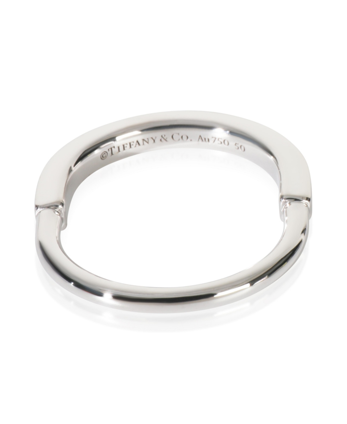 Click here for Pre-Owned Tiffany & Co White Gold Lock Ring - Whit... prices