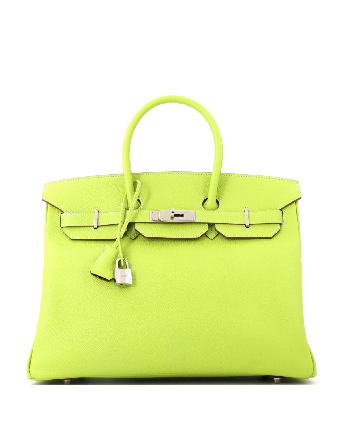 Click here for Pre-Owned HERMES Candy 35 Handbag Epsom - Green prices