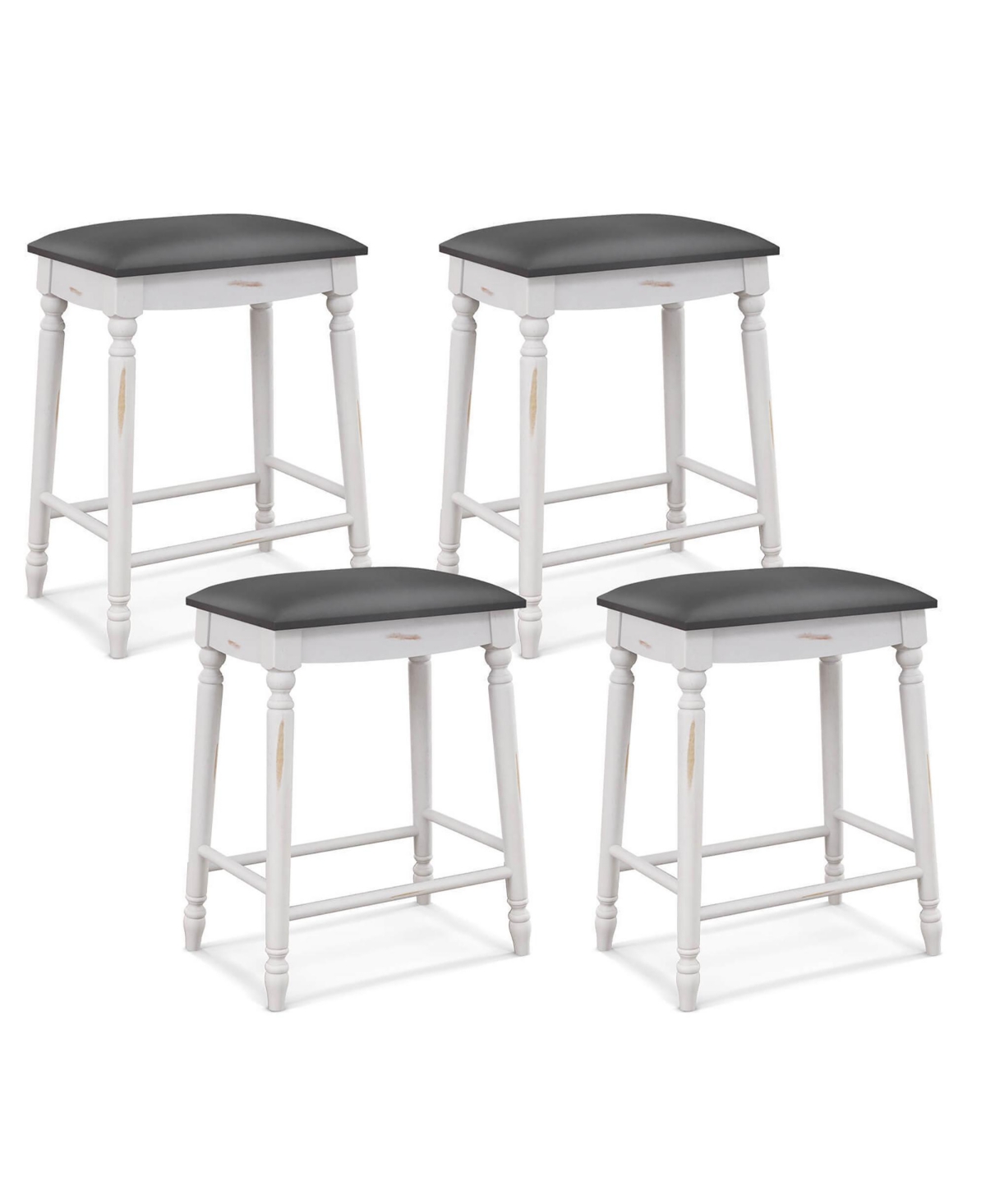 Click here for Gymax 24 Bar Stool Set of 4 Padded Seat Cushions R... prices