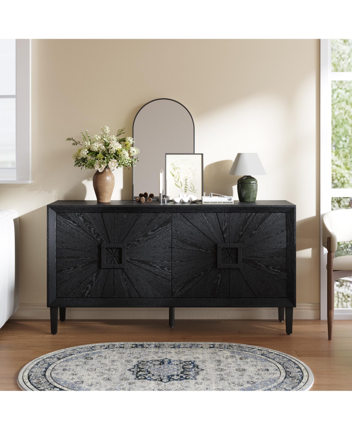 Click here for Rainsken Wood Storage Cabinet  Farmhouse Buffet Si... prices