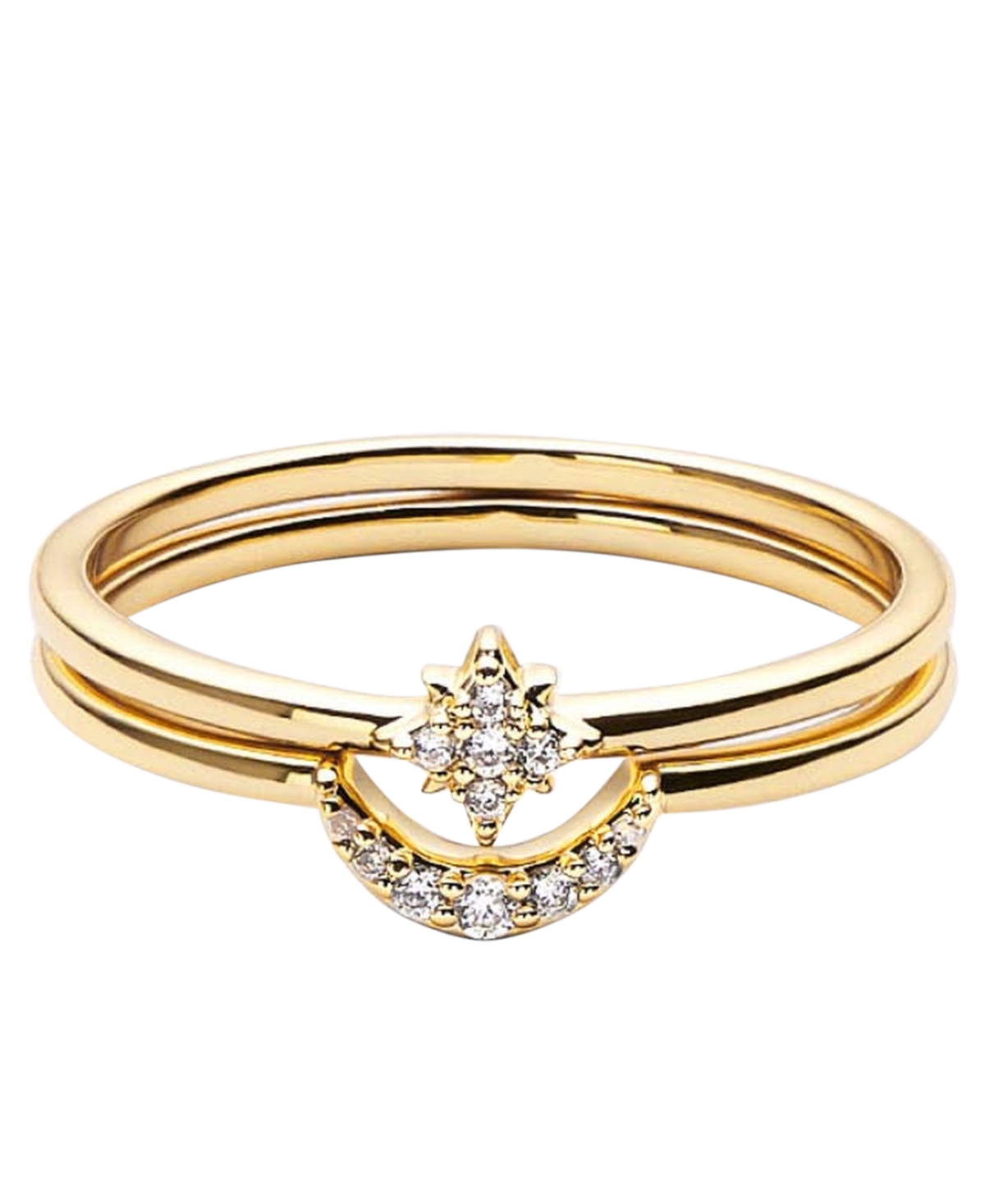 Click here for Ana Luisa Sky Set Gold-Plated Moon and Star Rings... prices