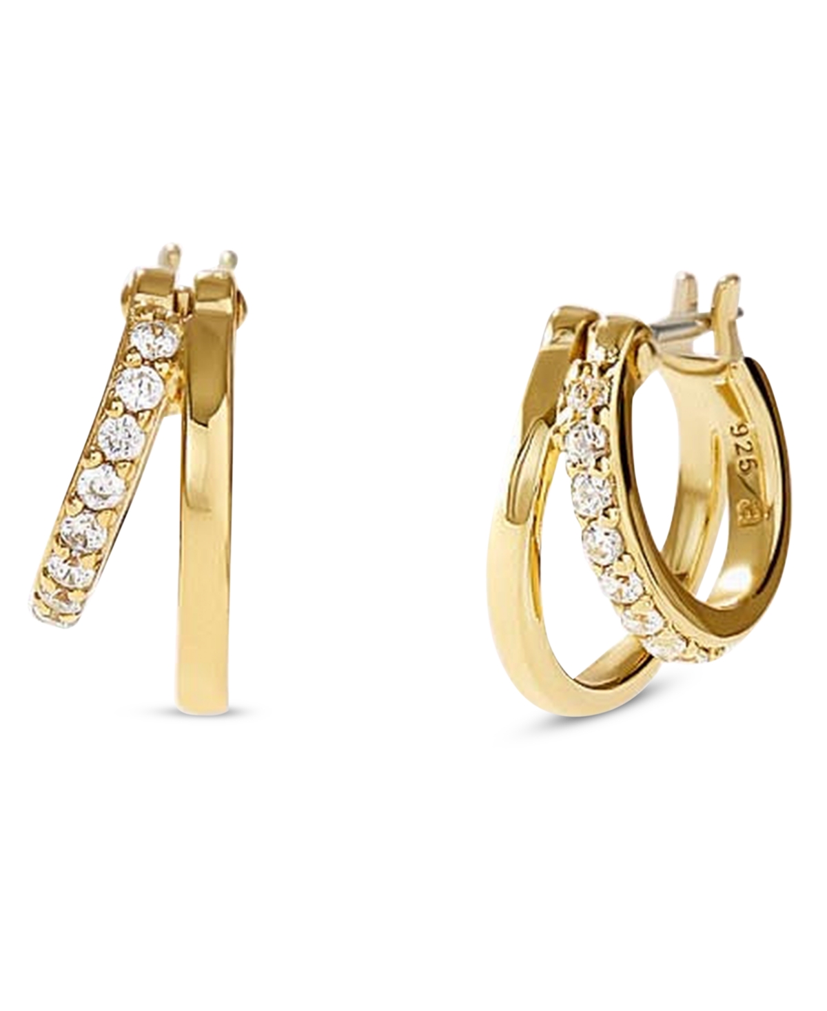 Click here for Ana Luisa Toda Mini Gold-Plated Double Hoop Earrin... prices