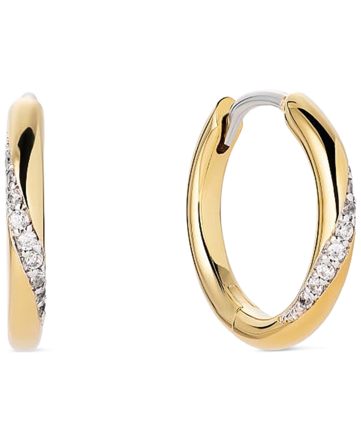 Click here for Ana Luisa Kira Slim Gold-Plated Hoop Earrings - Go... prices