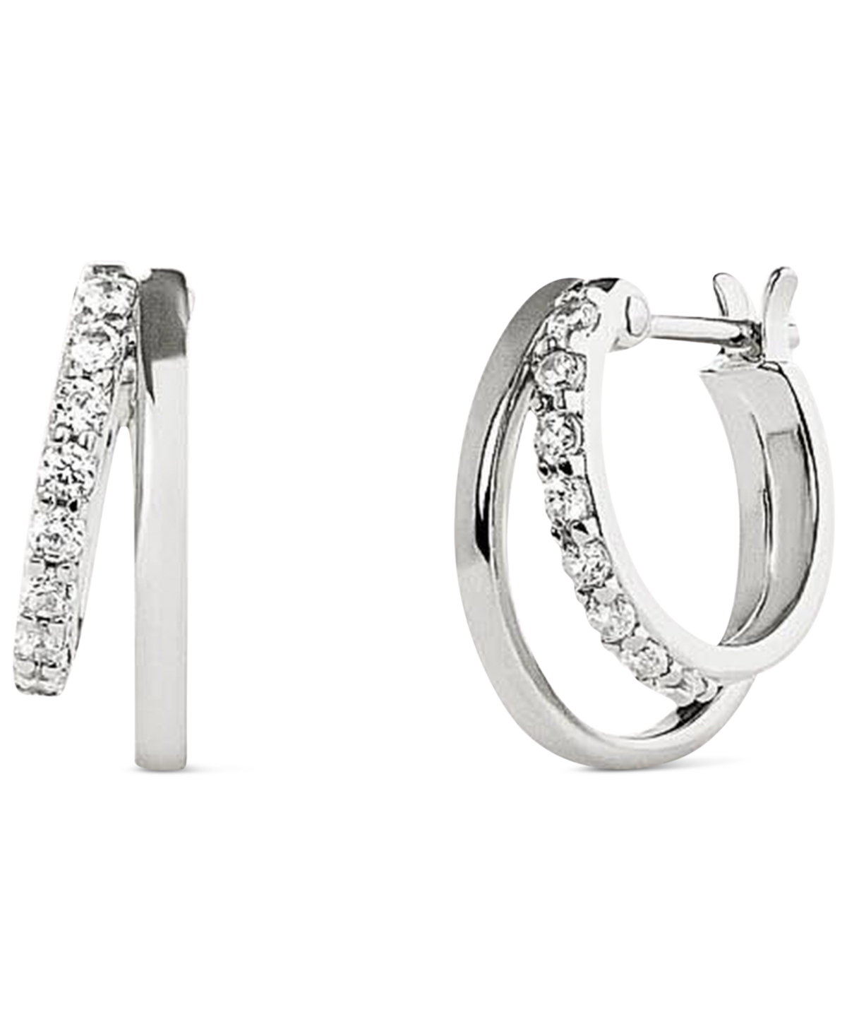 Click here for Ana Luisa Toda Silver Double Hoop Earrings - Silve... prices