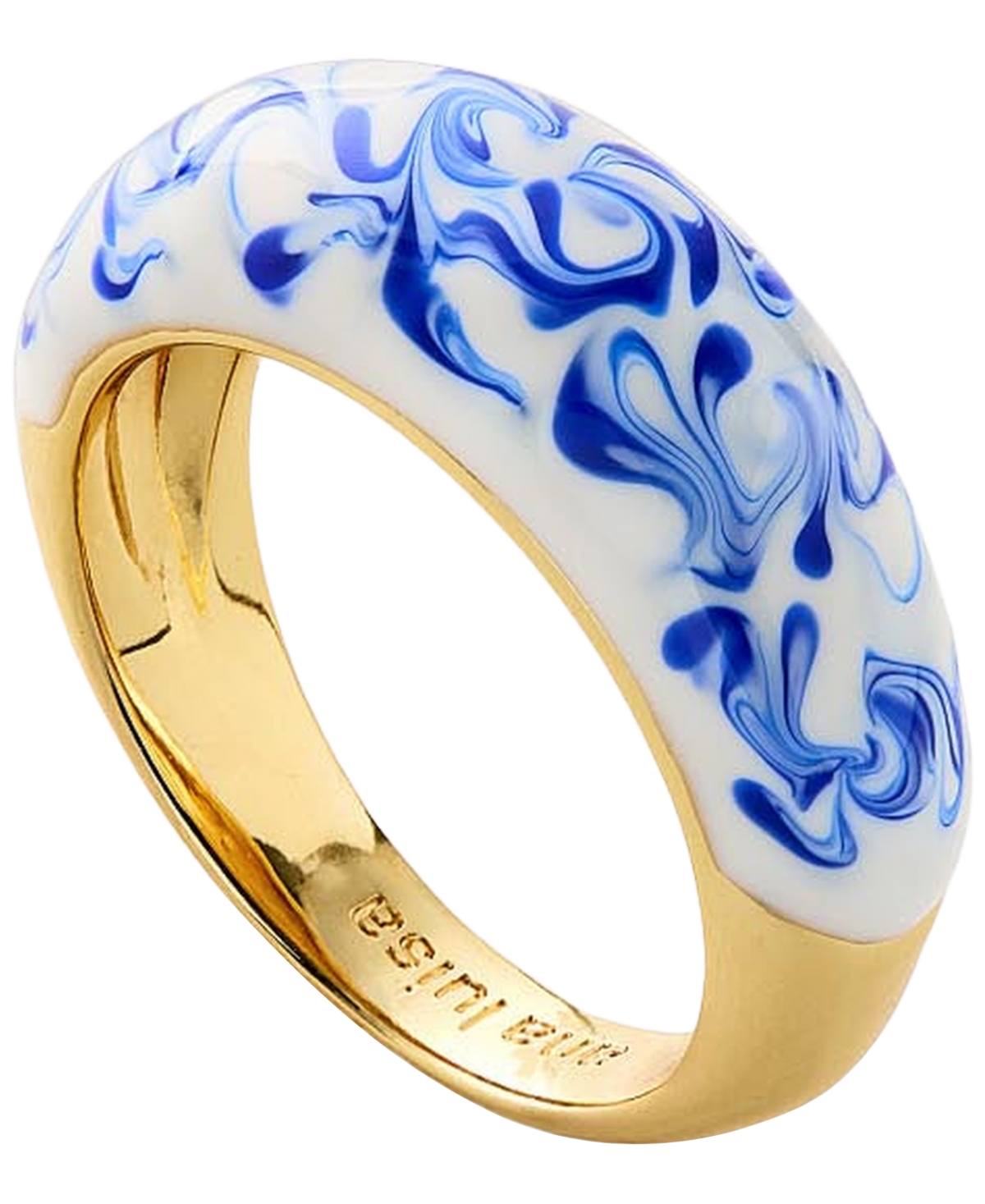 Click here for Ana Luisa Wrenley Marble Blue Gold-Plated Enamel R... prices