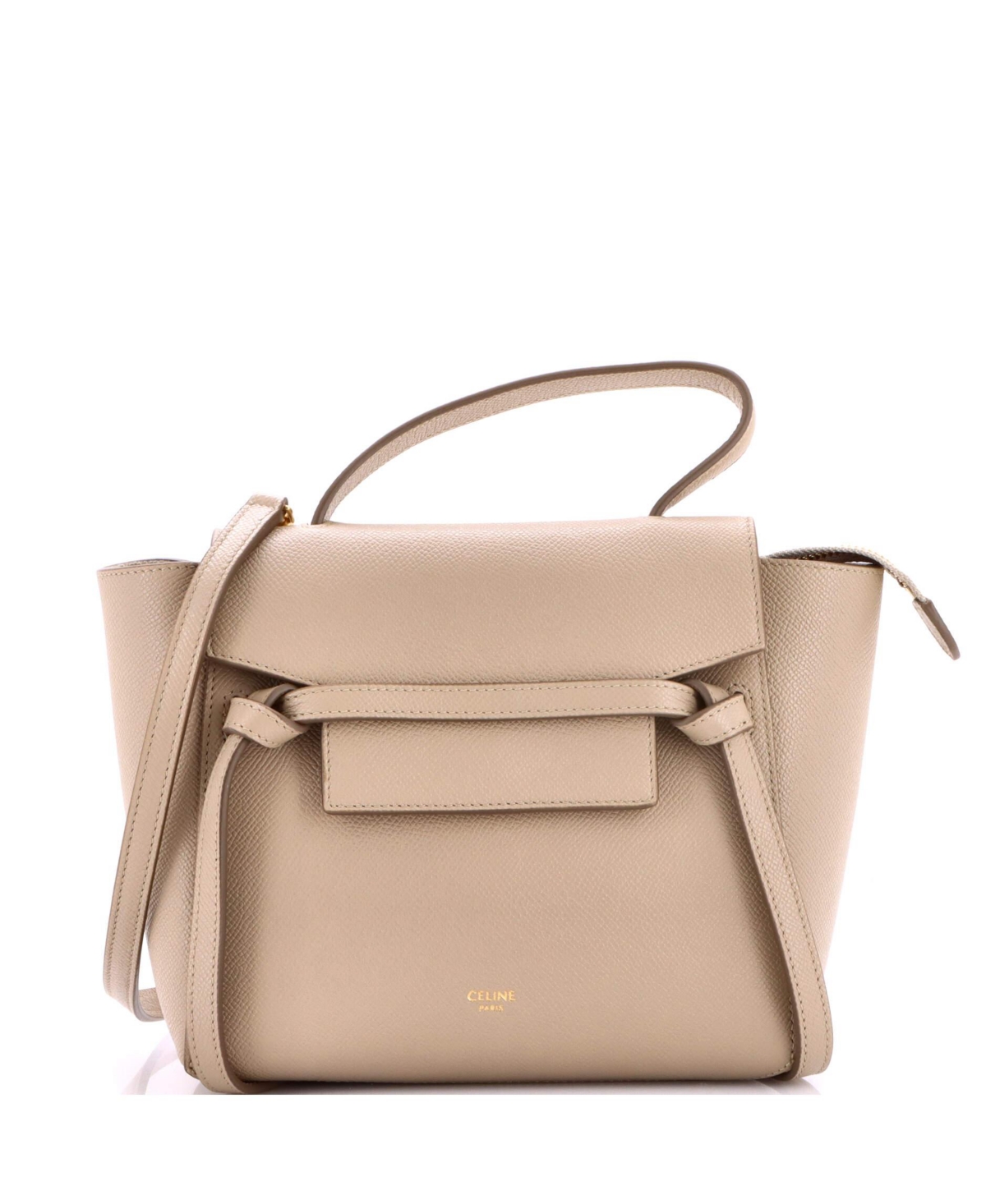 Click here for Pre-Owned Celine Pico Belt Bag Textured Leather -... prices