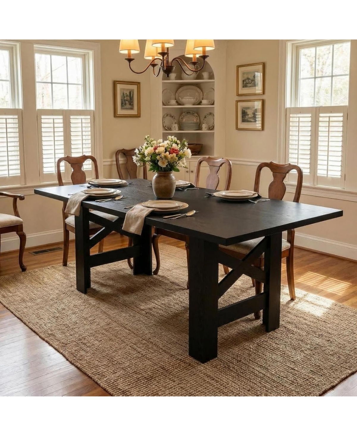 Click here for gaomon Wood Farmhouse Dining Table for 6-8  Heavy... prices