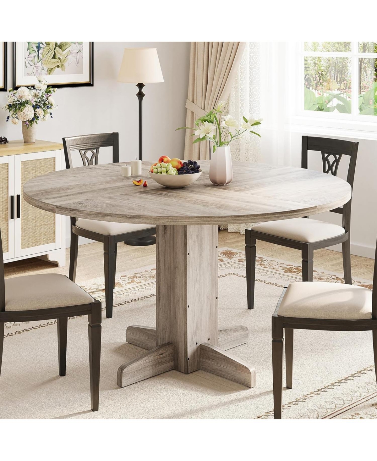 Click here for gaomon Round Dining Room Table for 4-6  Wood Kitch... prices