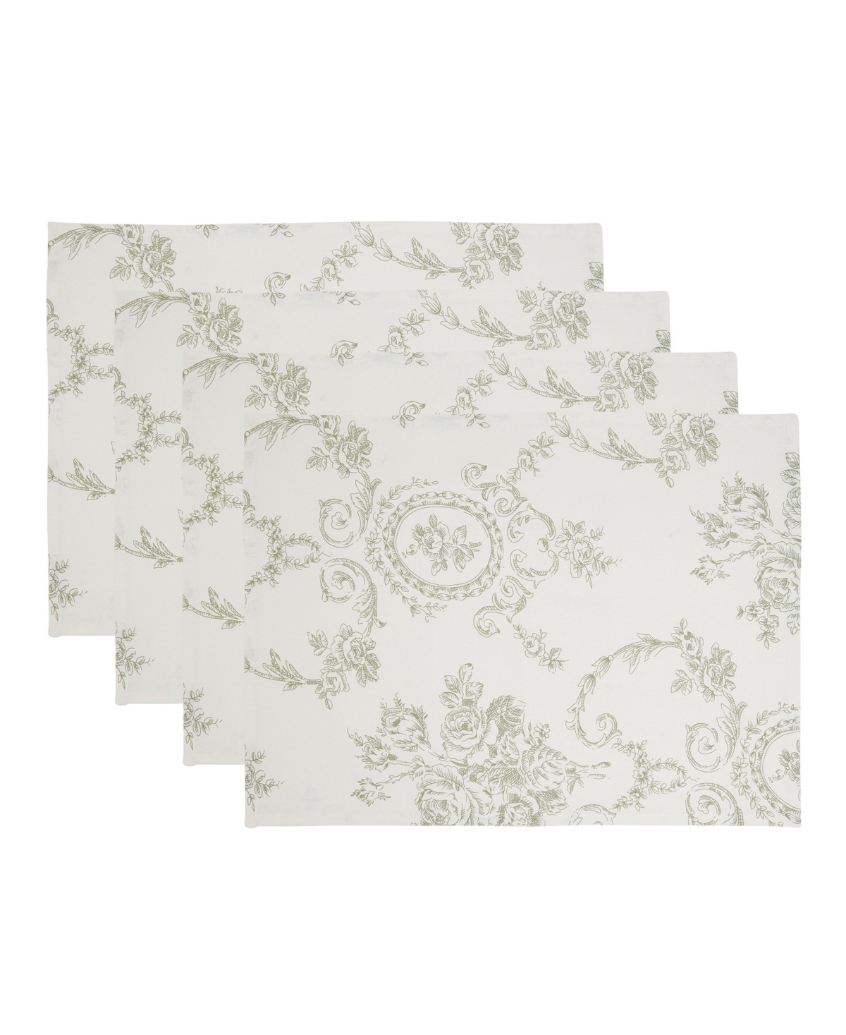 Click here for Saro Lifestyle Floral Toile Linen Blend Placemats... prices
