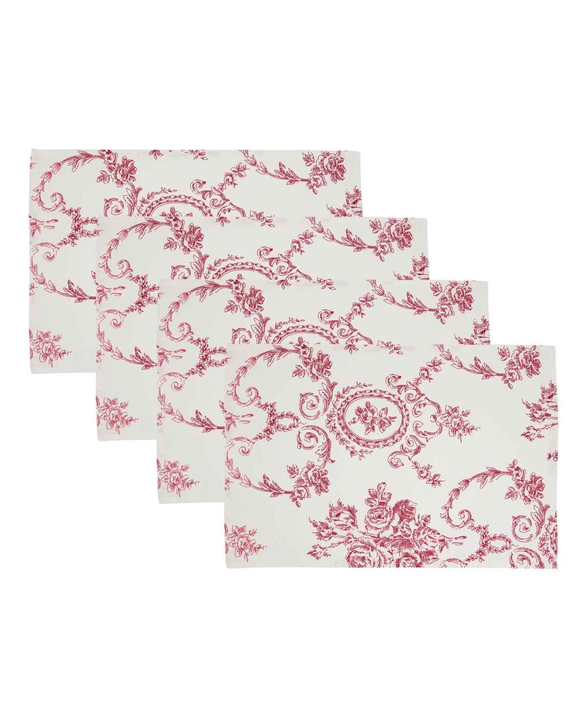 Click here for Saro Lifestyle Floral Toile Linen Blend Placemats... prices