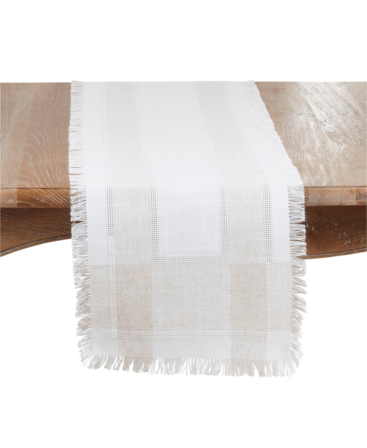 Click here for Saro Lifestyle Fringed Table Runner  16 x 54 - Nat... prices