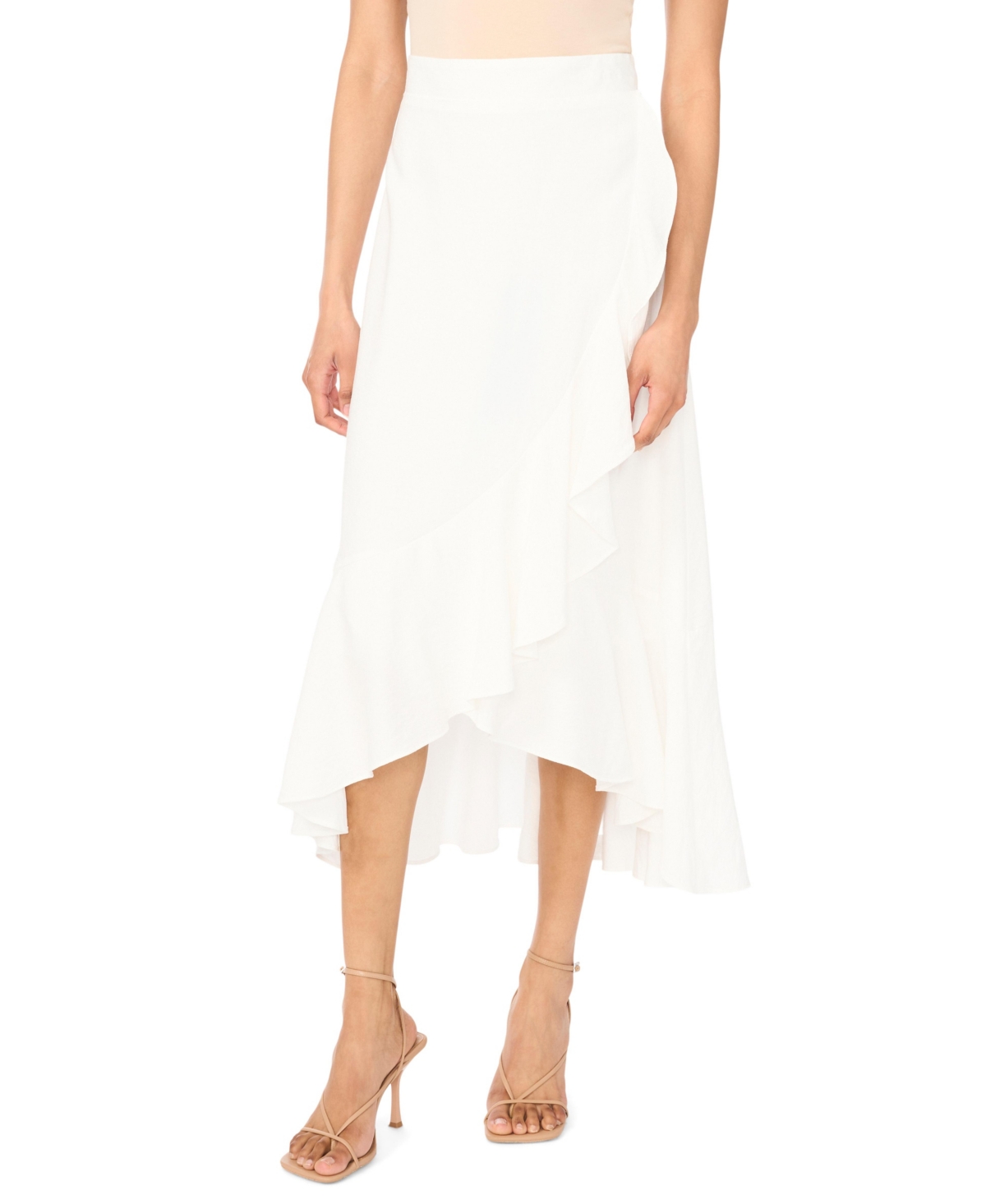Click here for Vince Camuto Womens Pull-On Wrap Skirt - New Ivory prices
