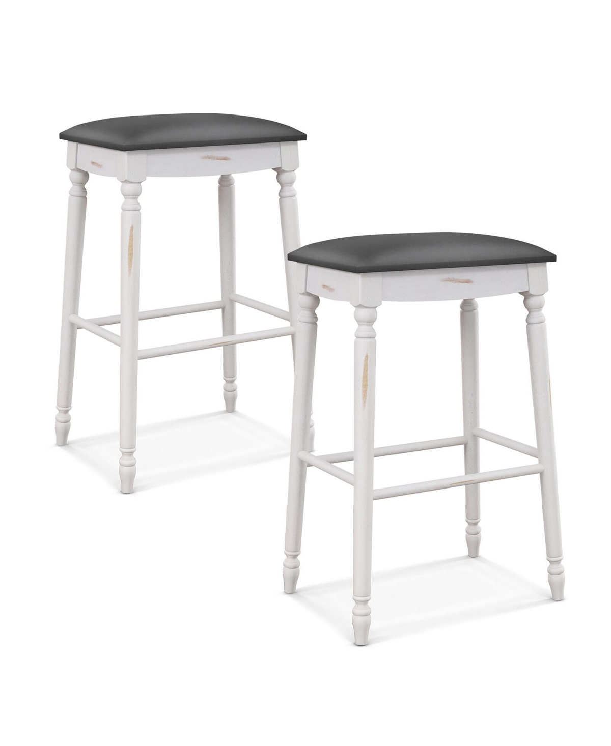 Click here for Gymax Set of 2 29-Inch Upholstered Bar Stools with... prices