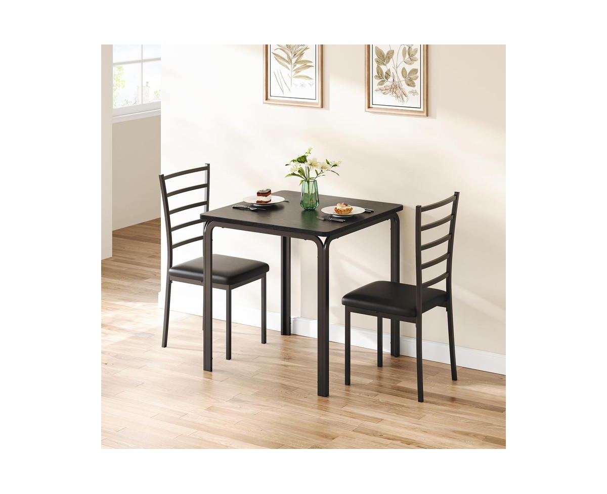 Click here for gaomon 3-Piece 2-Person Square Dining Set with Uph... prices
