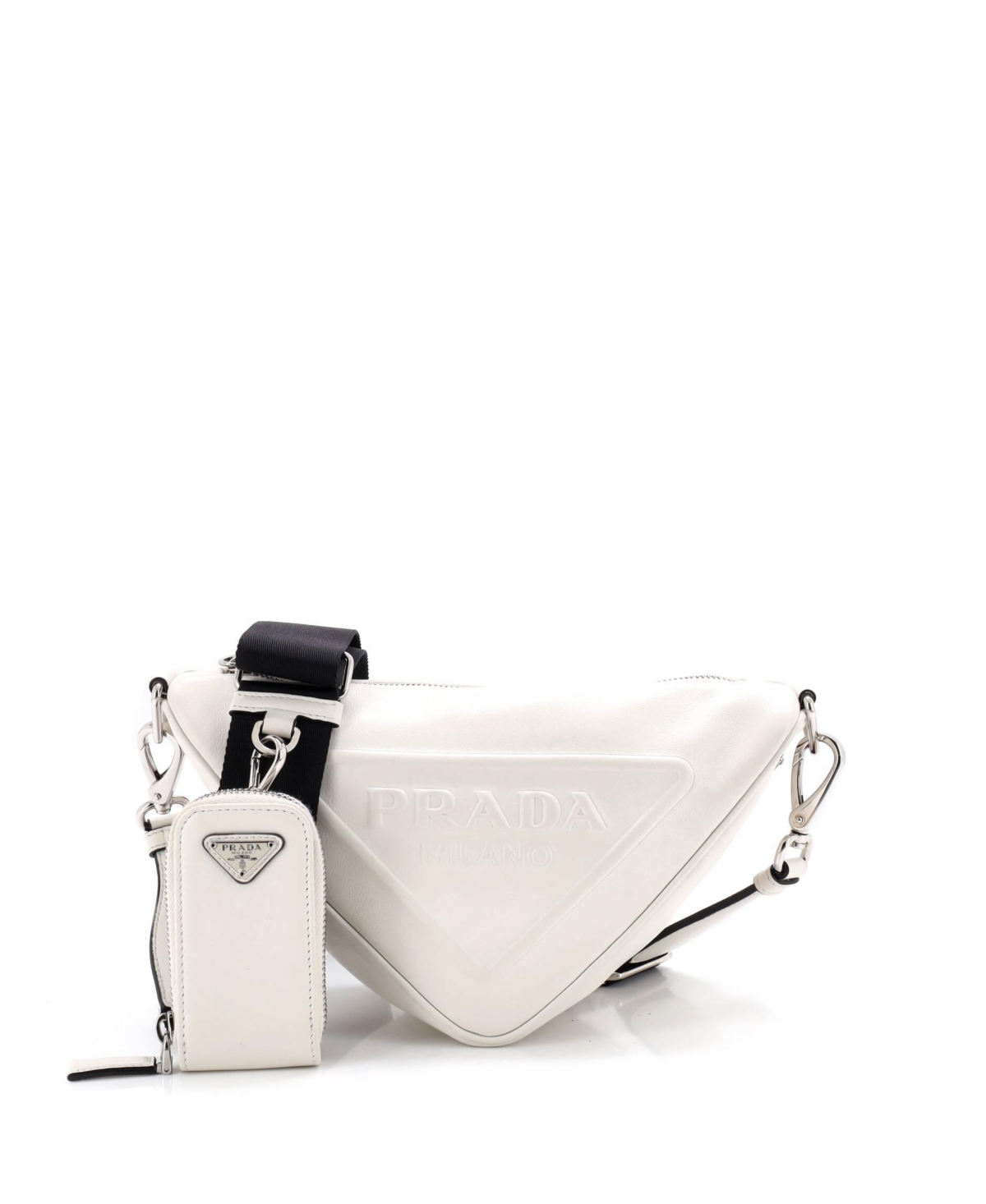 Click here for Pre-Owned Prada Small Triangle Logo Zip Crossbody... prices