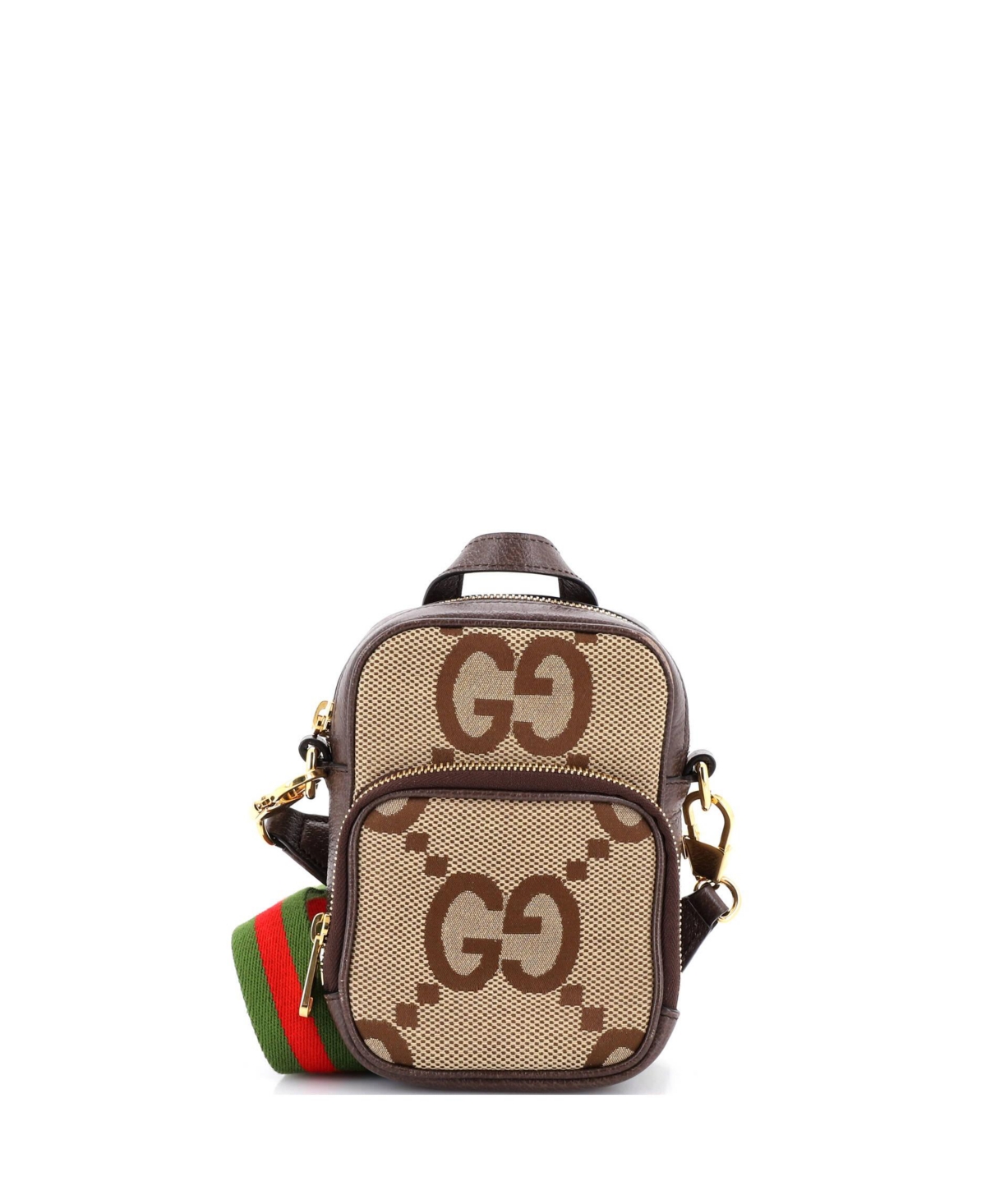 Click here for Pre-Owned Gucci Mini Front Pocket Web Crossbody Ba... prices