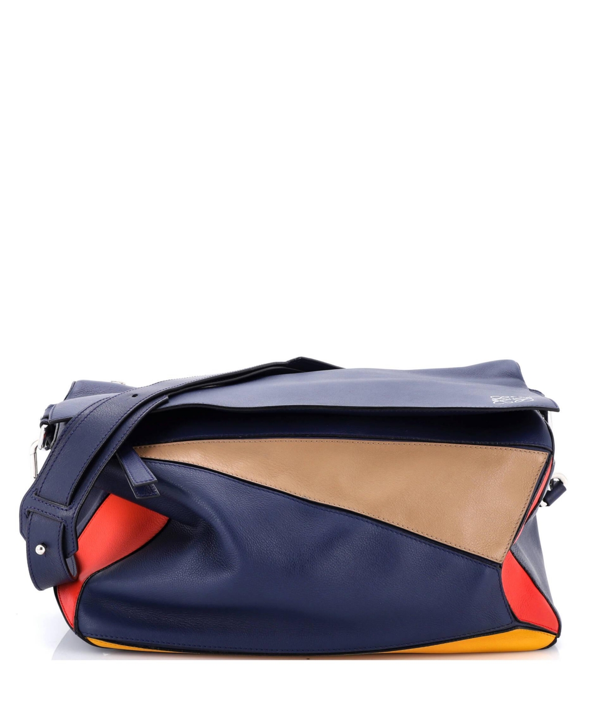 Click here for Pre-Owned Loewe Xl Puzzle Bag Leather - Blue prices
