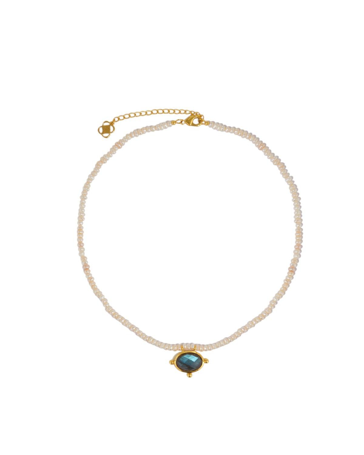 Click here for Ottoman Hands Sorel Pearl and Labradorite Beaded N... prices