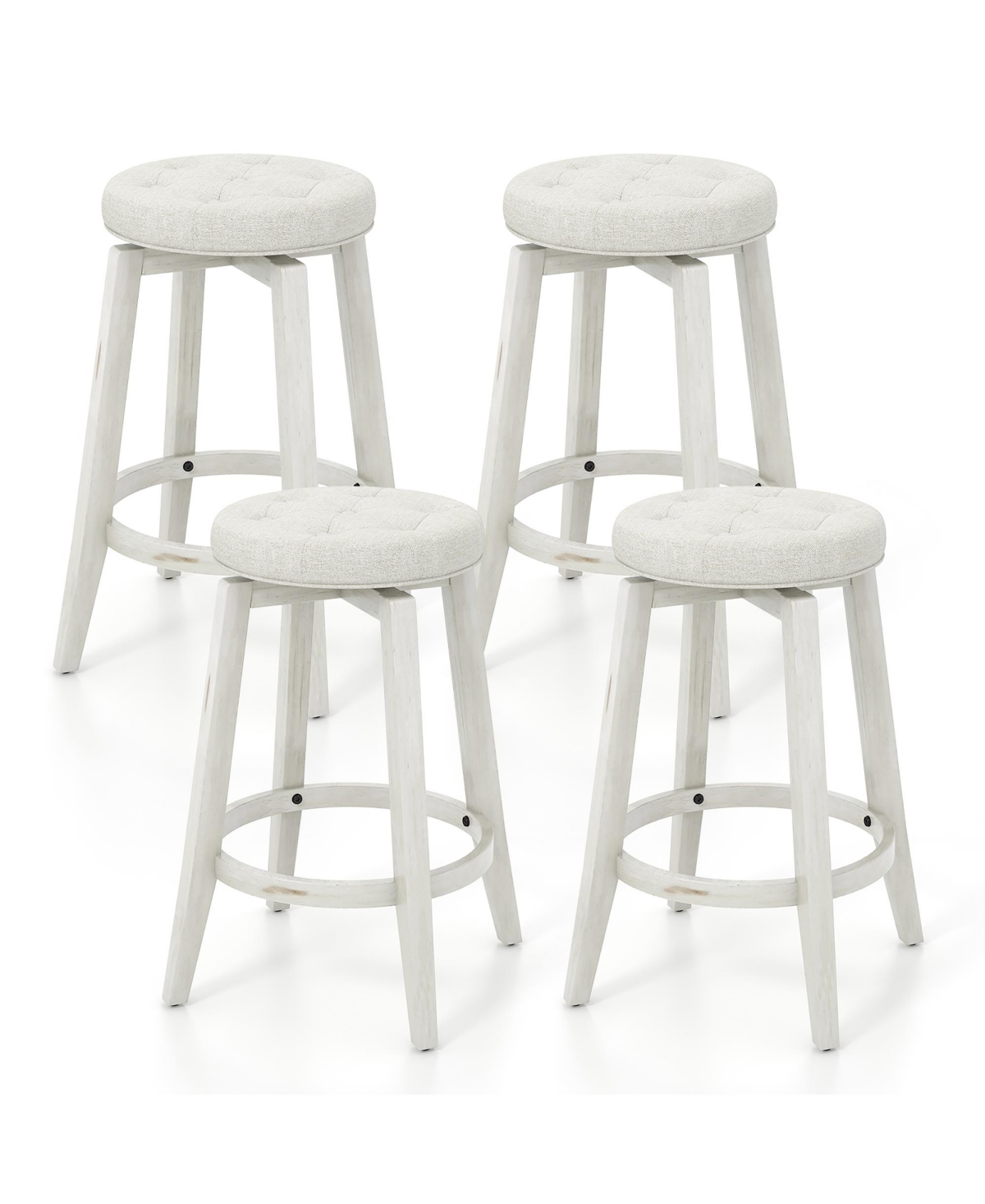Click here for Gymax Set of 4 Swivel Bar Stools Counter Height Up... prices